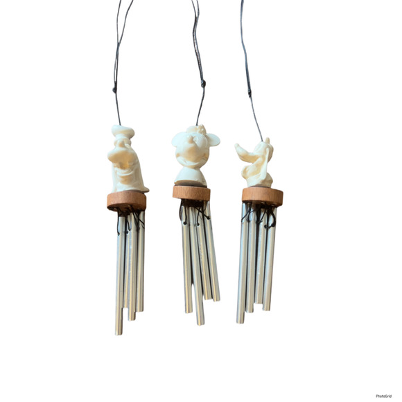 Disney | Other | Vintage Disney Ceramic White Wind Chimes Minnie Mouse ...